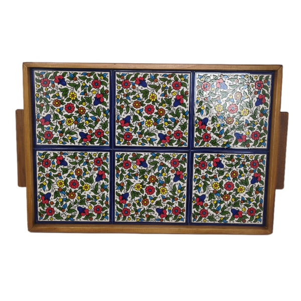 Tiled Tray (6 tiles) Made in Palestine – Arab American National Museum
